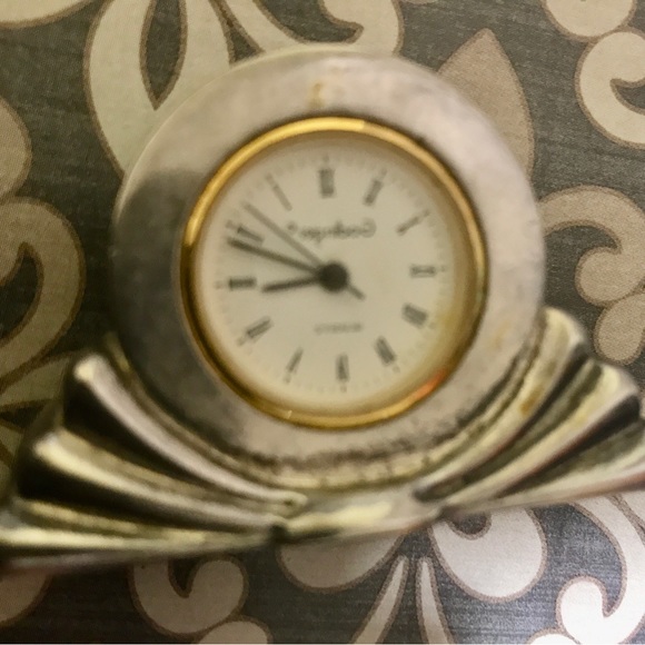 Godinger | Other | Vintage Tiny Silver Clock Vintage Works Perfectly ...